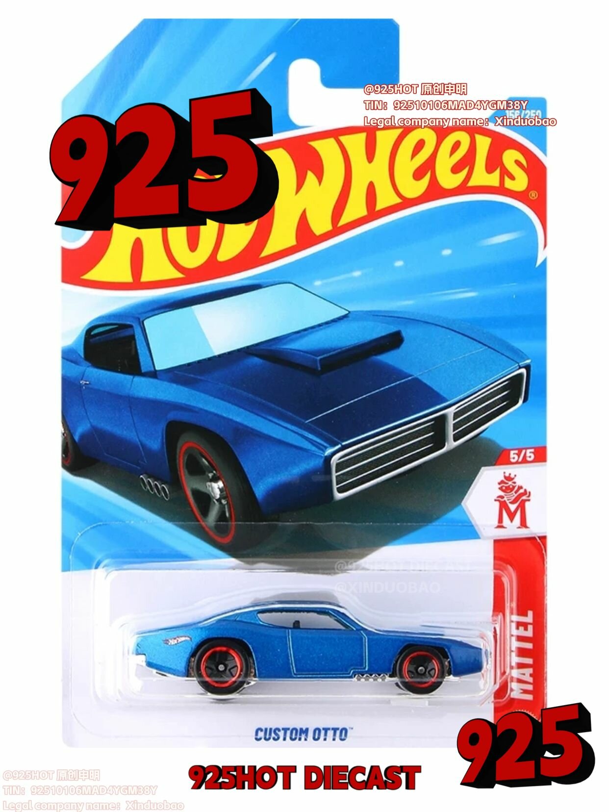 Машинка 925HOT WHEEL C4982 2026G 156 Custom Otto игрушечная машина