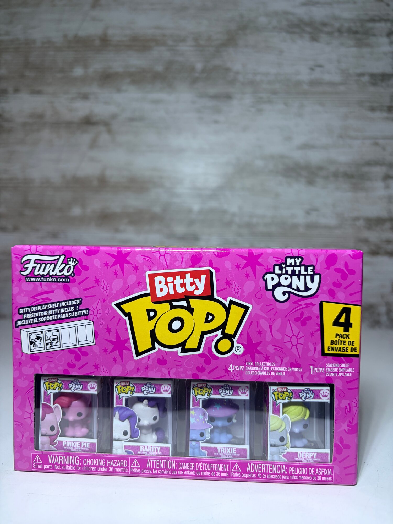 Funko Pop! Коллекционный набор мини-фигурок Bitty Pop! My Little Pony 4-Pack (Pinkie Pie, Rarity, Trixie, Derpy)