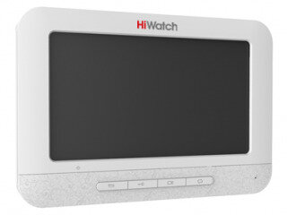 HiWatch DS-D100M, 7" цветной TFT монитор 800х480, 4-х проводная схема, подключение 2-х вызывных панелей