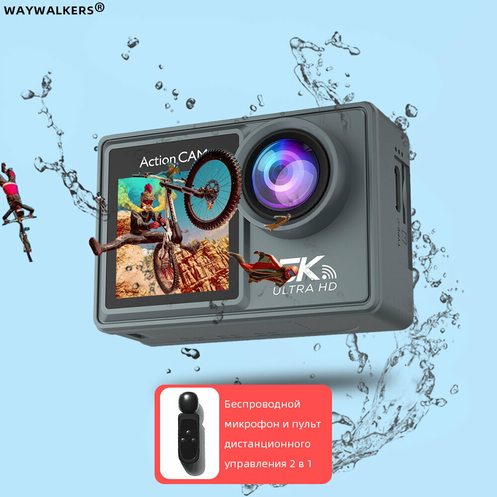 На шлем 5K экшен камера 4K 1080P электронная стабилизация , мини 4к фотоаппарат для рыбалки