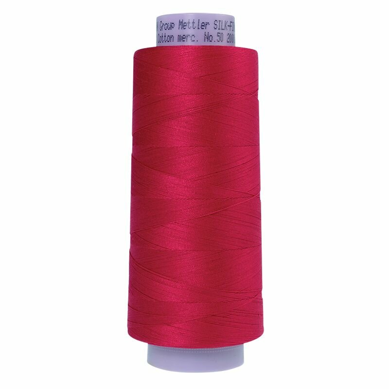 Нить для машинного квилтинга METTLER "Silk Finish", Cotton 50, 1829 м, цвет 0102, Poinsettia
