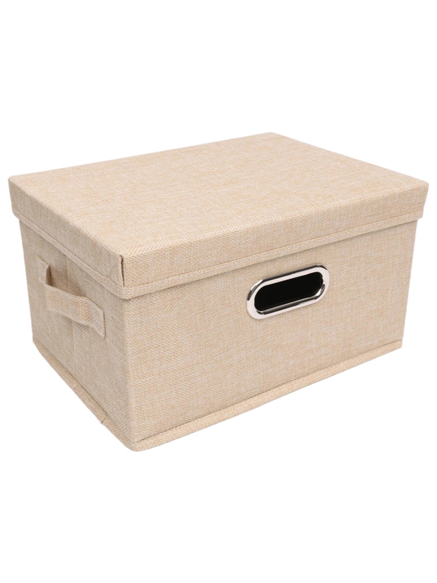 Коробка для хранения вещей тканевая Ridberg 32 х 24 х 18 см (Biege)