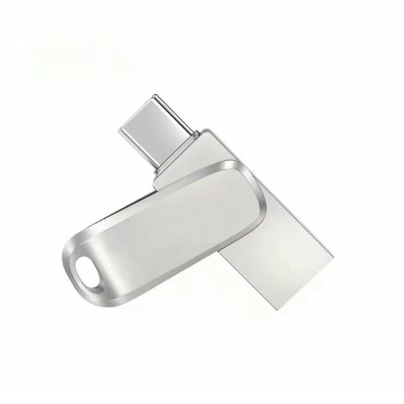 USB 2.0 Type-C флеш-накопитель, серебристый, 128 ГБ высокоскоростное портативное хранилище для ПК и смартфона