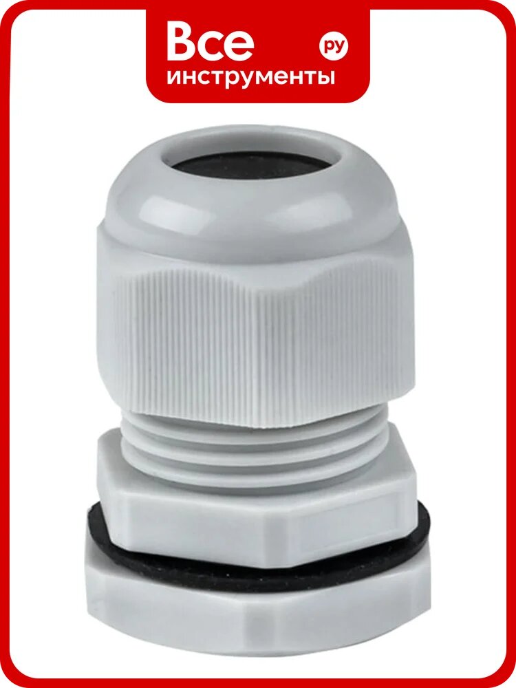 Сальник EKF PROxima PG16, IP54, d отверстия 21 мм, d провода 10-14 мм 20 штук plc-pg-16-r