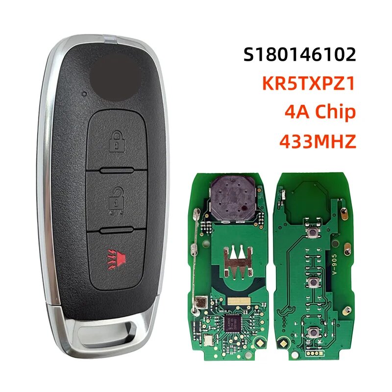 Ключ KR5TXPZ1 433MHz, 4A Chip, 3Buttons, Цвет: 3Buttons