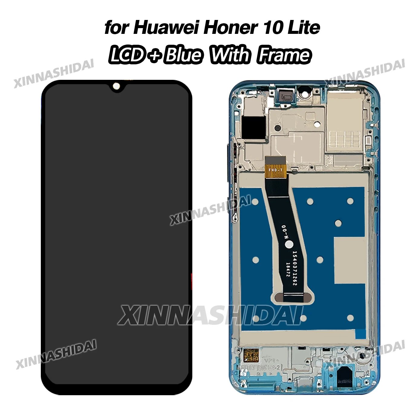 Дисплей для Huawei Honor 10 Lite, синий с рамкой