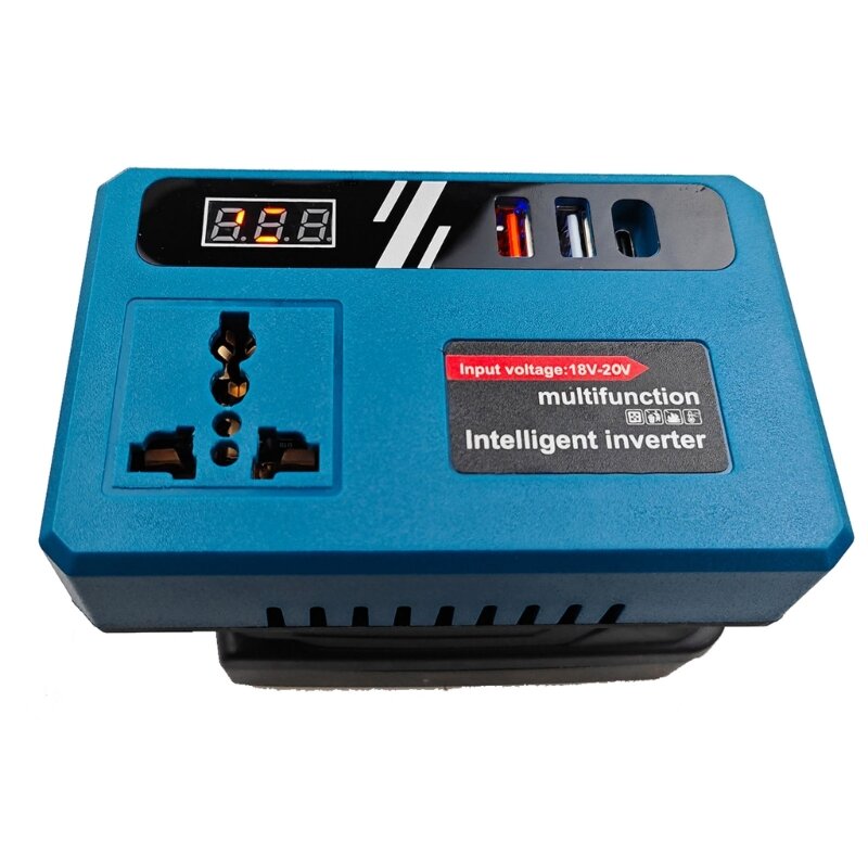 (1 шт.) Инвертор 18-20V в 220V DC с USB Type-C (для аккумуляторов Makita)