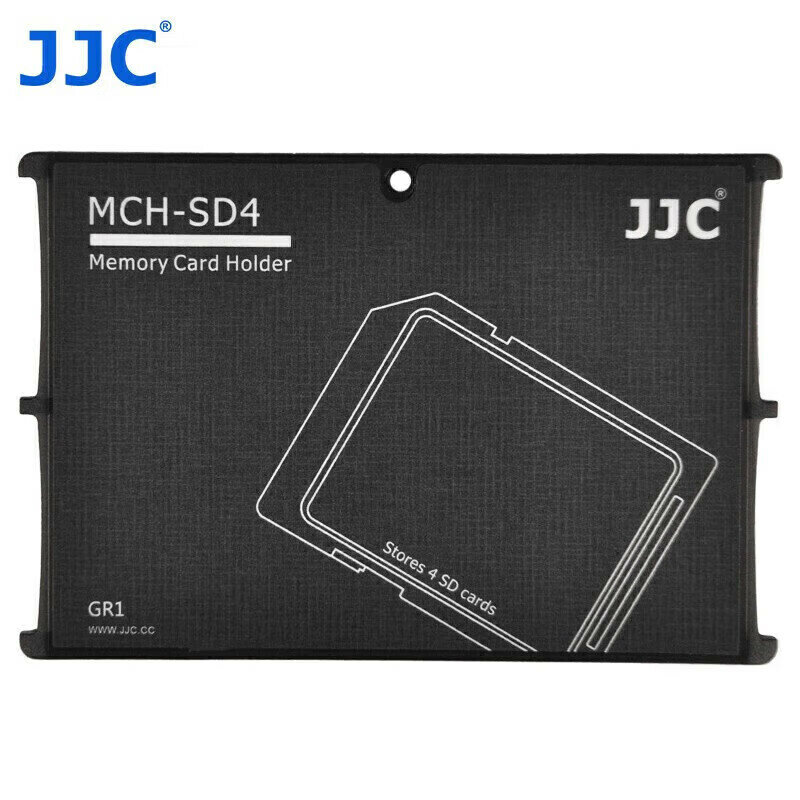 JJC SD-карта чехол - универсальный держатель для 4 SD-карт Цвет：Вмещает до 4 SD-карт
