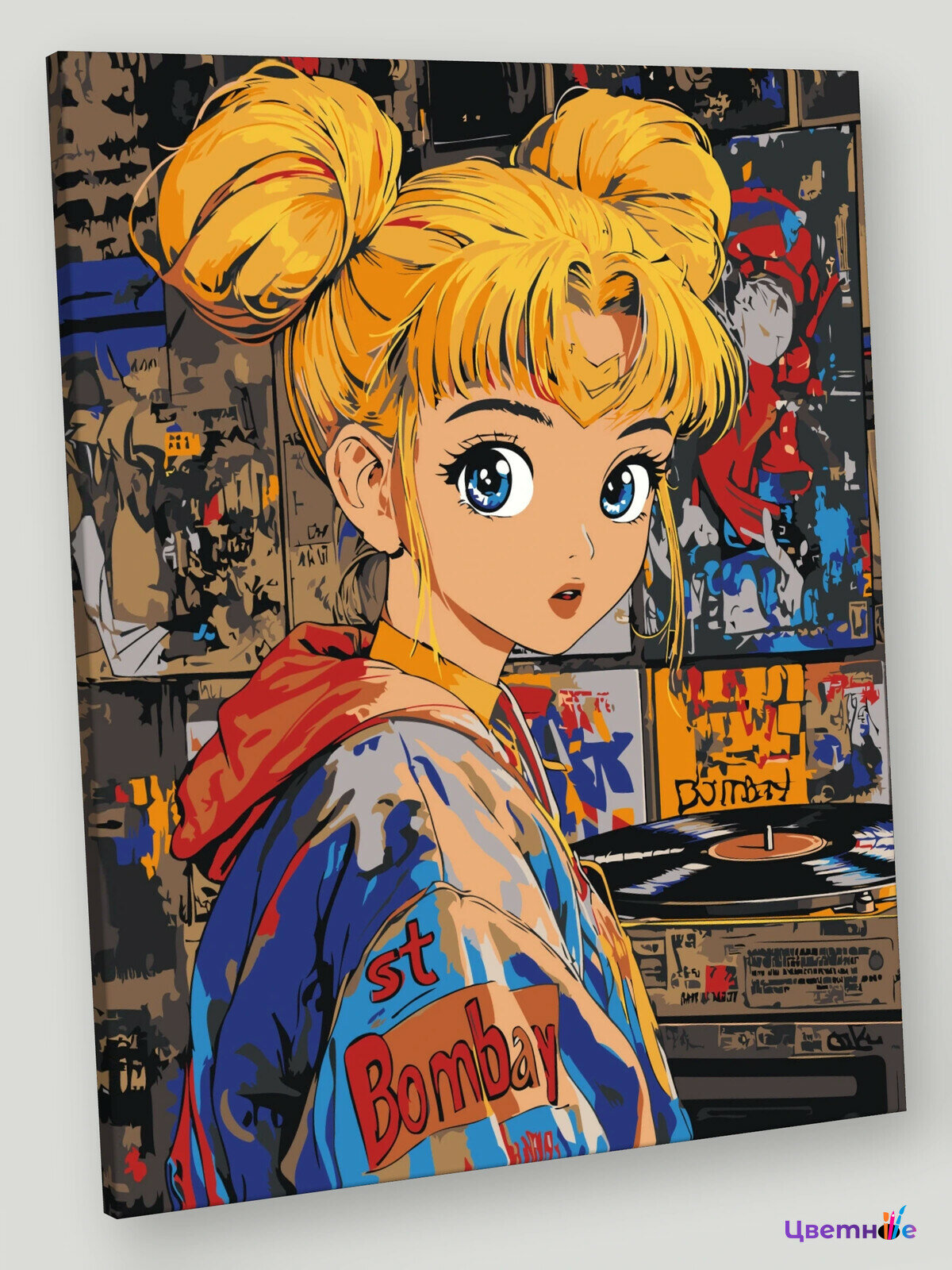 Картина по номерам на холсте с подрамником "Аниме Сейлор Мун Sailor Moon: винтаж арт" Раскраска 40x50 см, Девушка