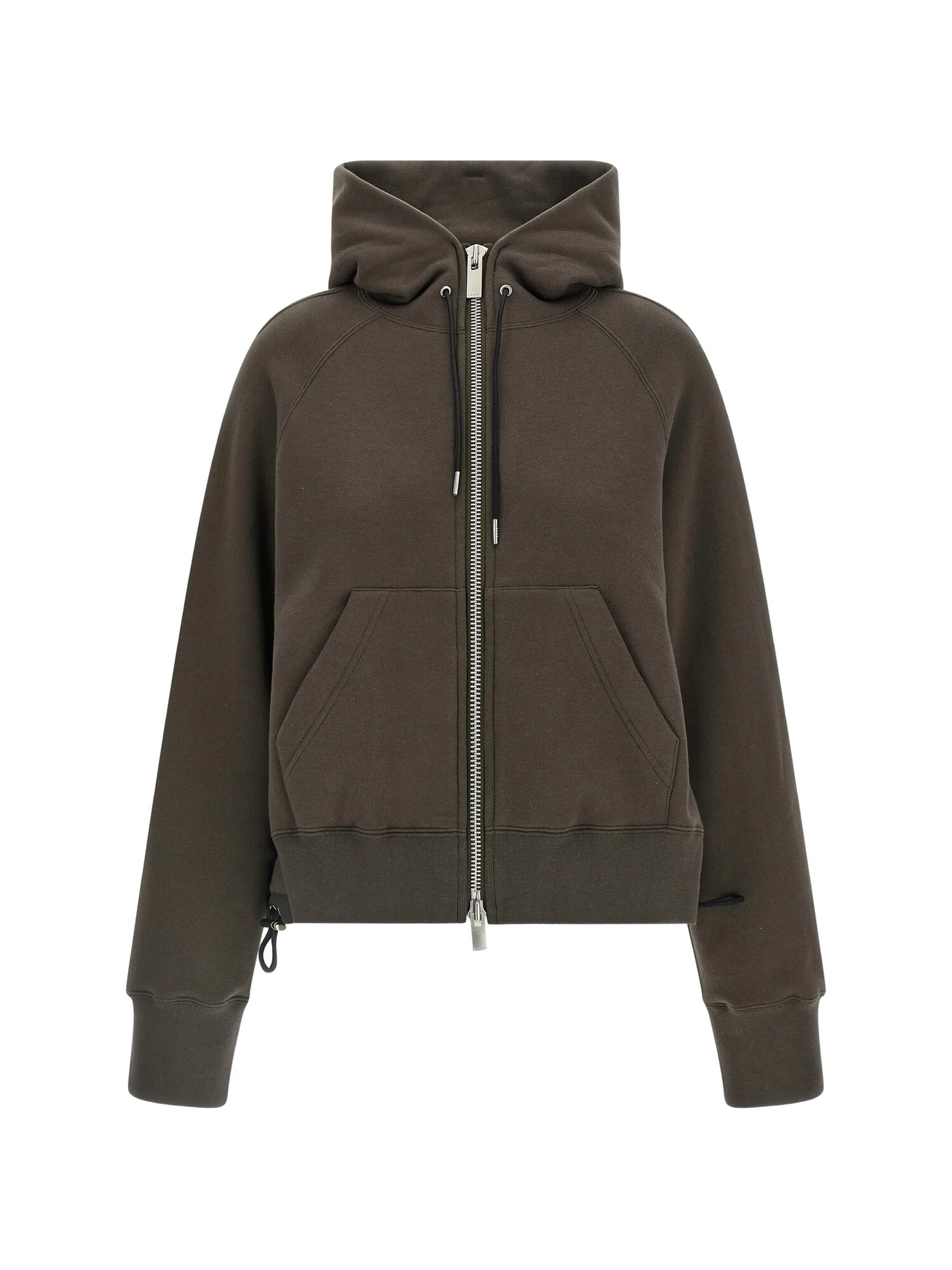 Худи Pleated zip-up hoodie