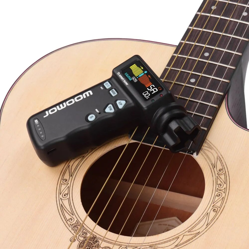 Гитарный тюнер Woomor T2 smart tuner + String Winder, черный — фото 1