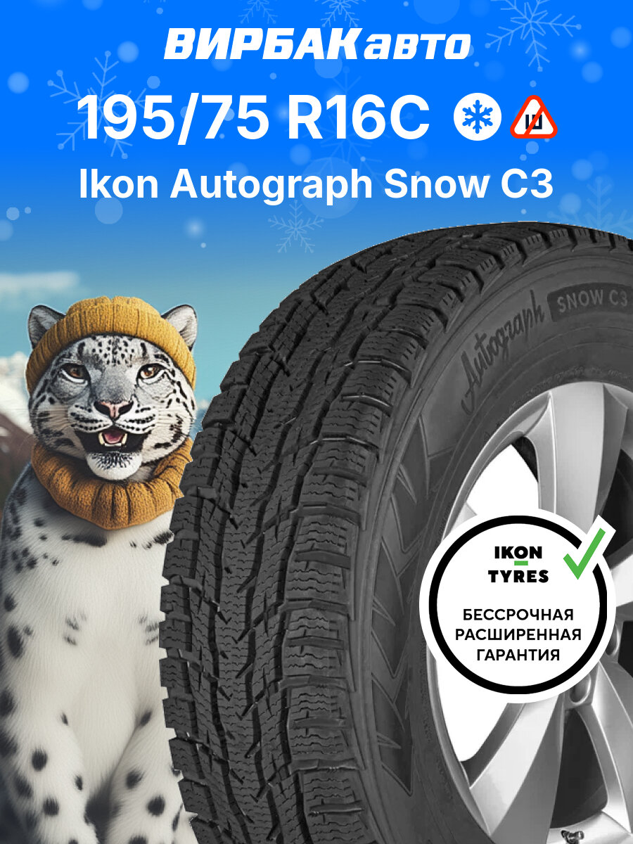Зимние шины Ikon Autograph Snow C3 195/75 R16C 107/105R, зимняя автомобильная резина