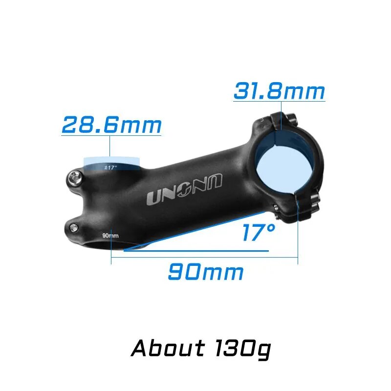 Руль руля шоссейного велосипеда UNO MTB, 7, 17 градусов, сверхлегкий, AL6061, 31,8*60-130 мм, горный велосипед