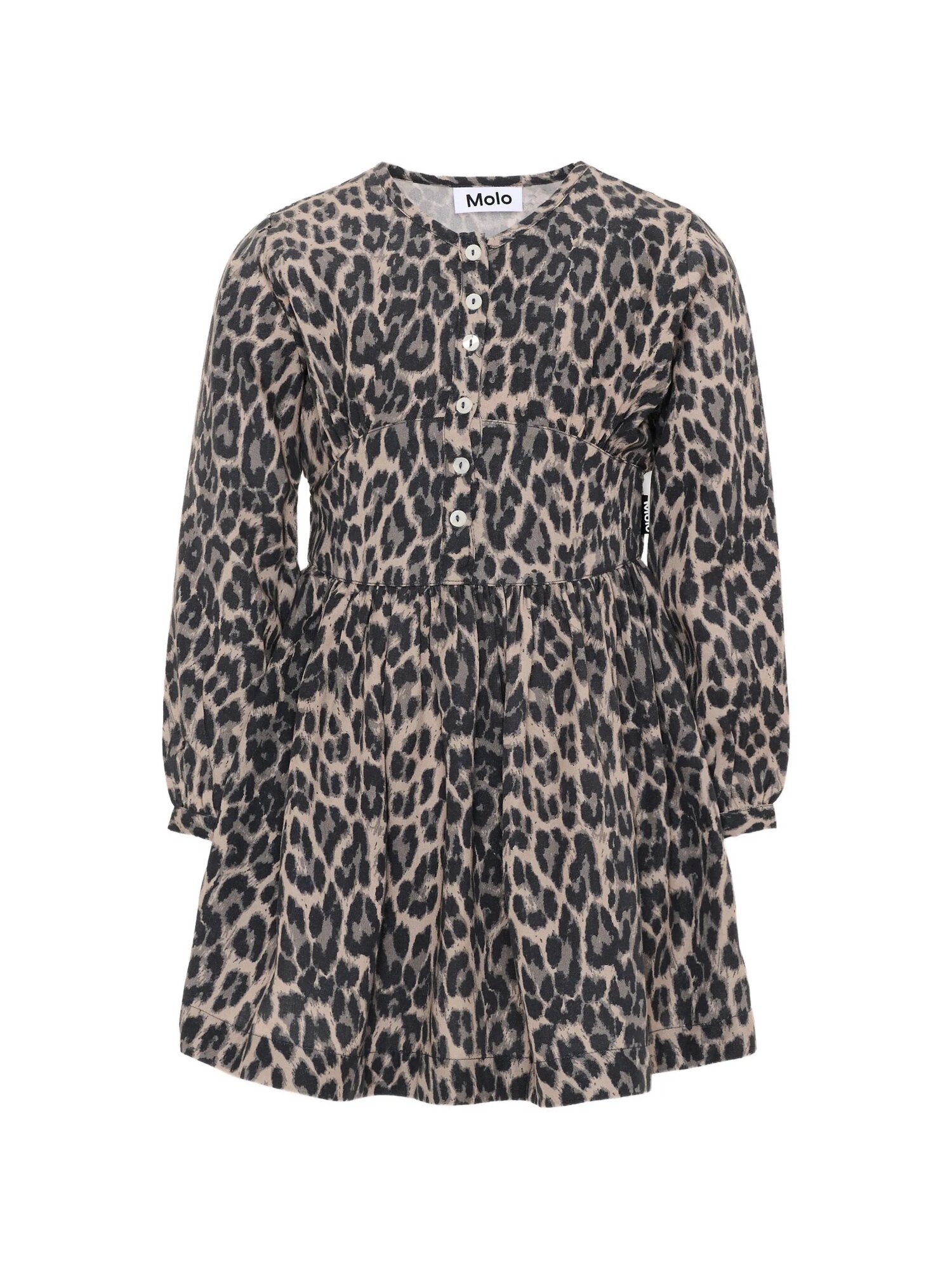 Платье Caro leopard-print long-sleeve dress