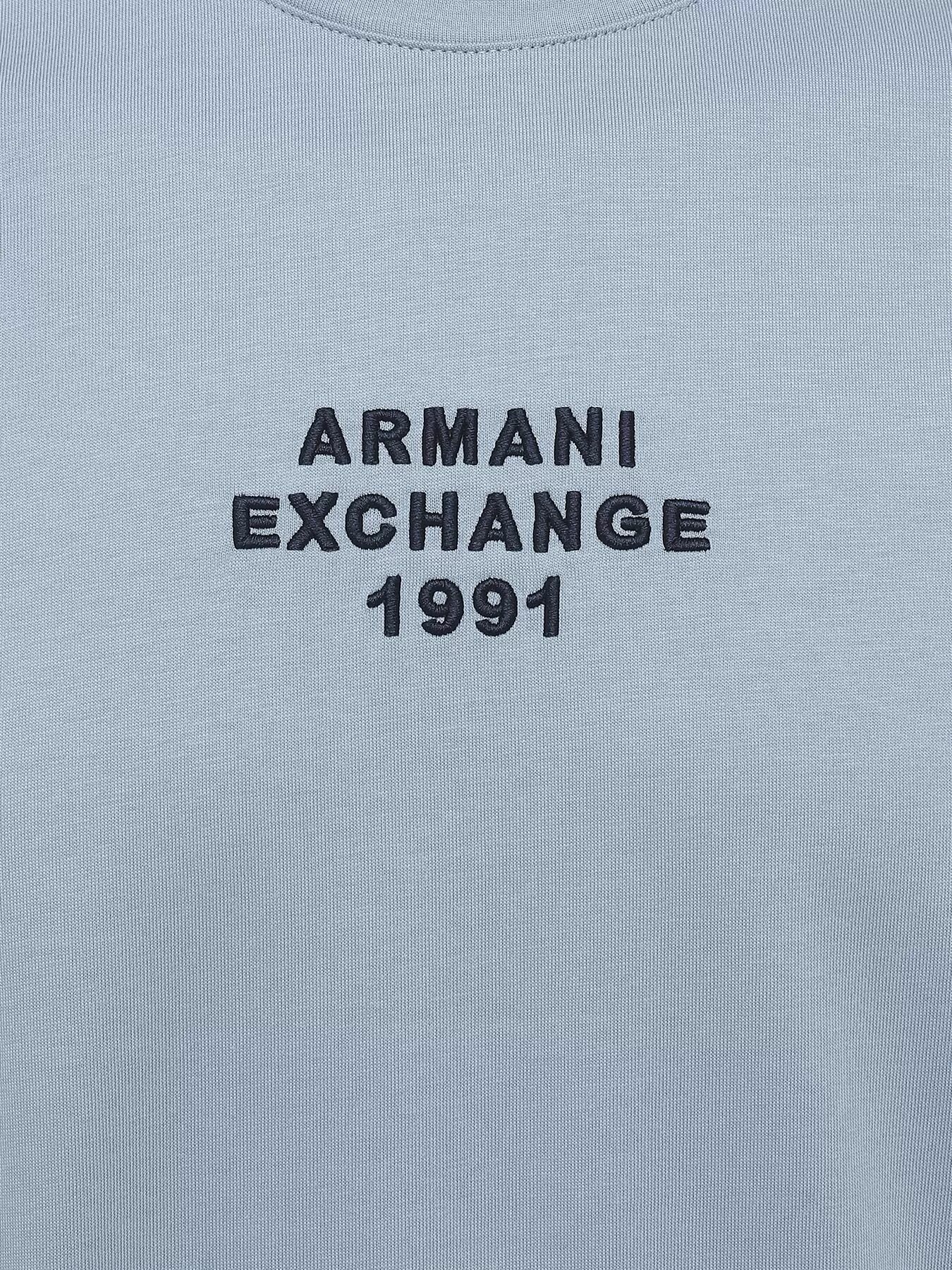 Футболка Armani Exchange, размер S, голубой — фото 1