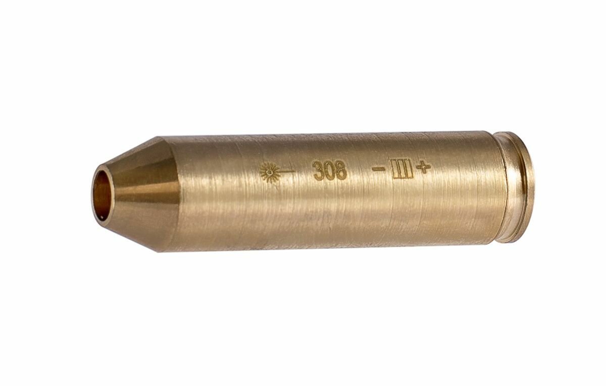 Лазерный патрон ShotTime ColdShot калибр 308Win, латунь, лазер красный