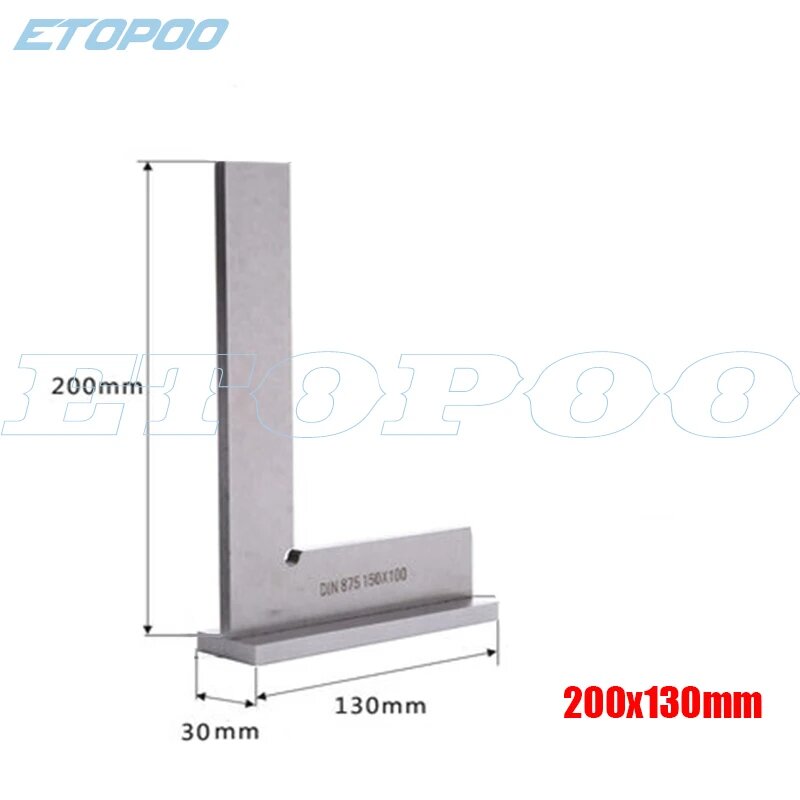 ETOOPO Прецизионный инженерный квадрат из углеродистой стали 200x130mm