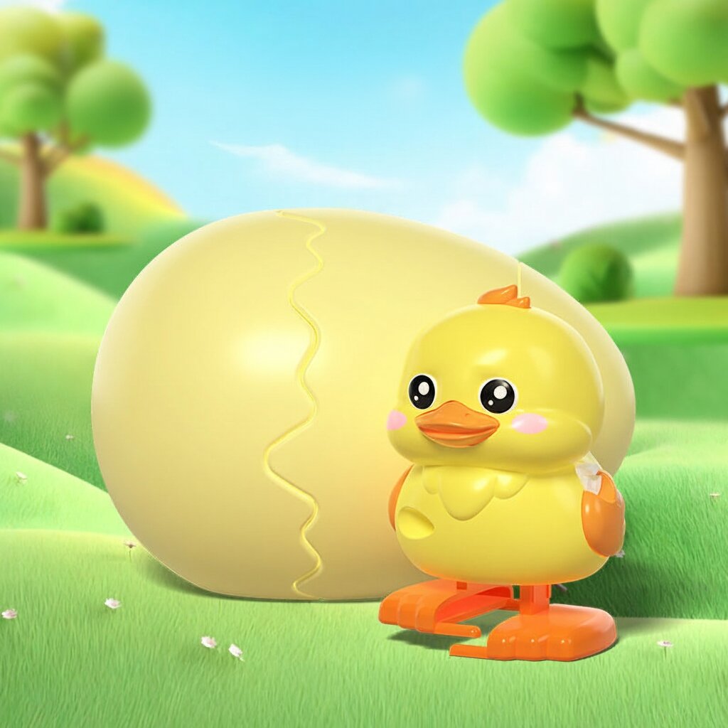 Заводная прыгающая игрушка-яйцо "Утка" — прекрасный рождественский подарок для детей