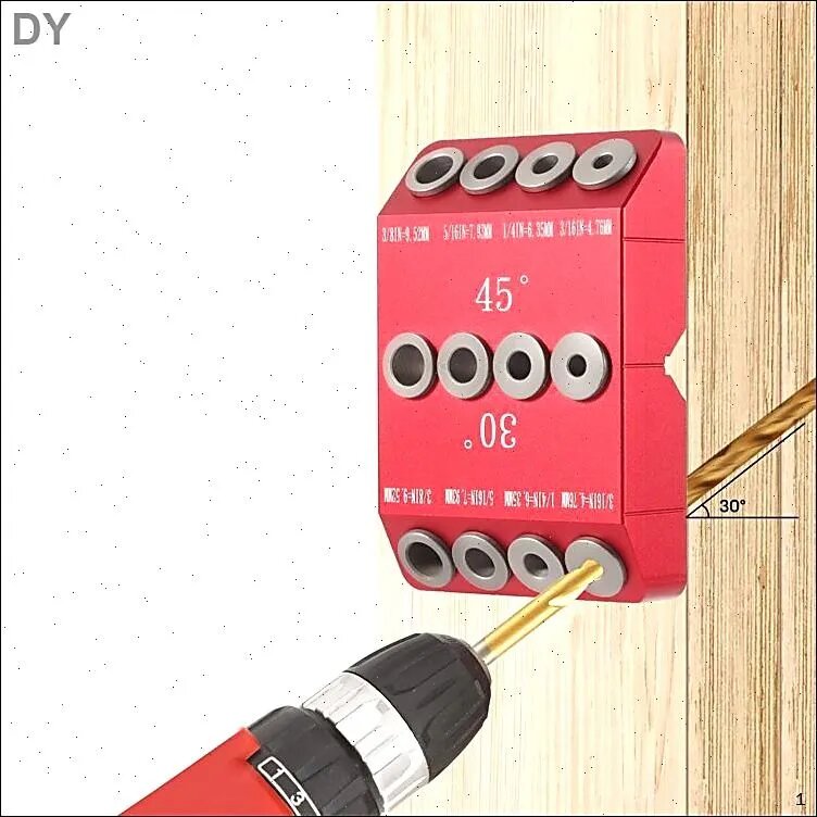 GEALFIS кондуктор под углом 30 45 90 градусов шаблон для углового сверления 4 размера для дерева и металла