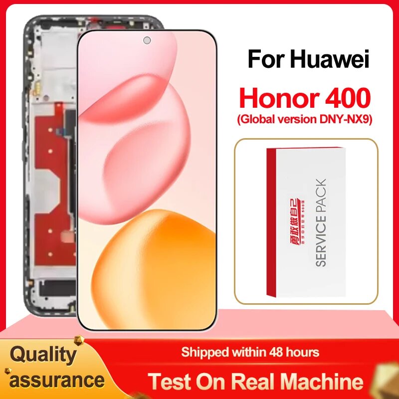 6.55-дюймовый AMOLED-дисплей для Honor 400 (глобальная версия), сенсорный экран в Black With Frame