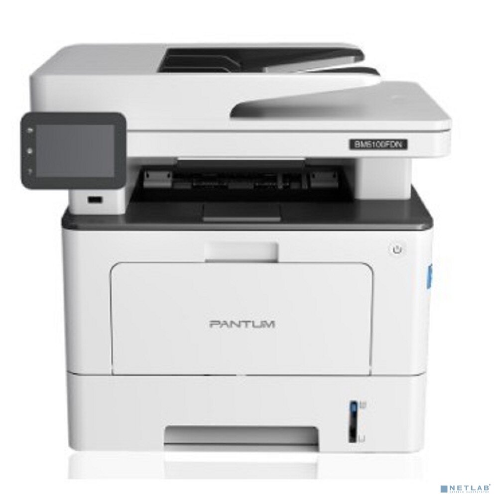 Pantum BM5100FDW МФУ лазерное ЧБ, A4, C/P/S, факс, дуплекс, 40стр/мин, 1200x1200 dpi, 512 MB RAM, ADF50, лоток 250 листов, USB, LAN, WiFi, старт. картр.3000стр. {проектная модель}