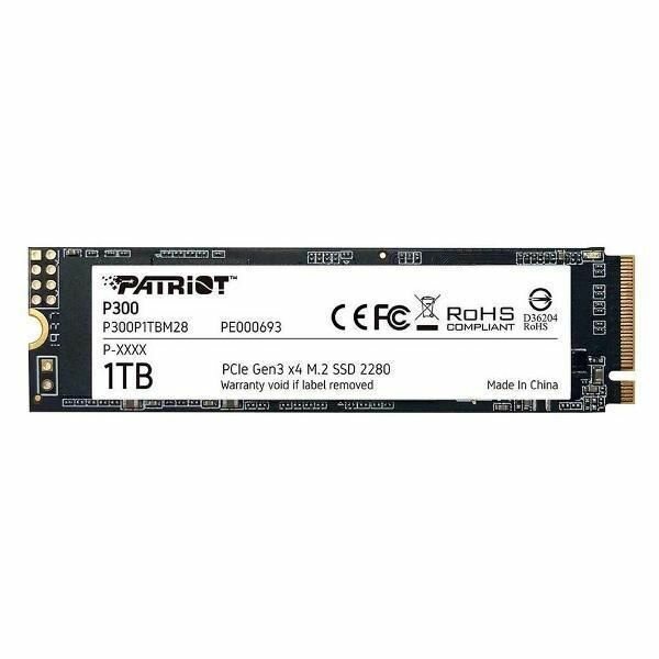 Внутренний диск SSD Patriot Memory PCI-E x4 1Tb P300P1TBM28 P300 M.2 2280