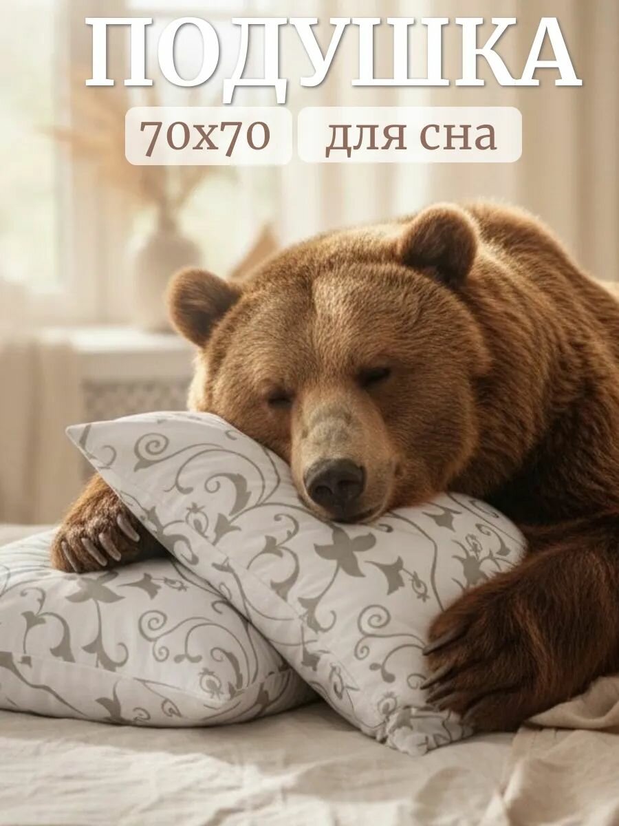 Асика комфорт Подушка 70x70 см 2 шт эвкалипт Средняя жесткость гипоаллергенная