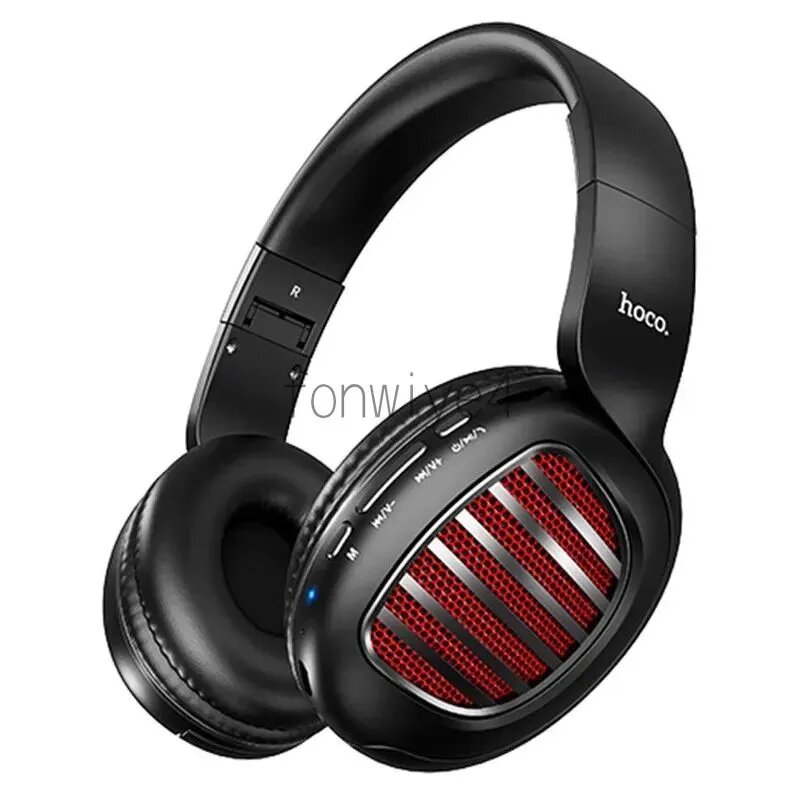 Hoco Наушники беспроводные с микрофоном, Bluetooth, USB Type-C, черный
