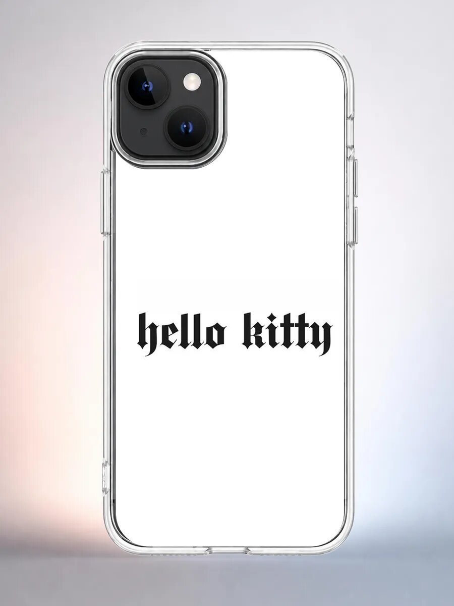 Чехол iPhone 13 hello kitty готика силиконовый прозрачный