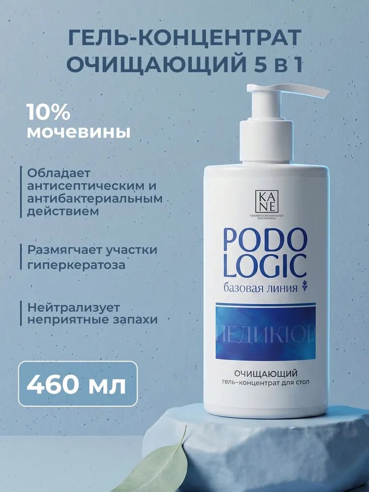 KANE Professional, Очищающий концентрат с мочевиной 10% и пантенолом, Гель мыло для ног от запаха пота, средство против гипергидроза Podologic Pro Basic от повышенной потливости