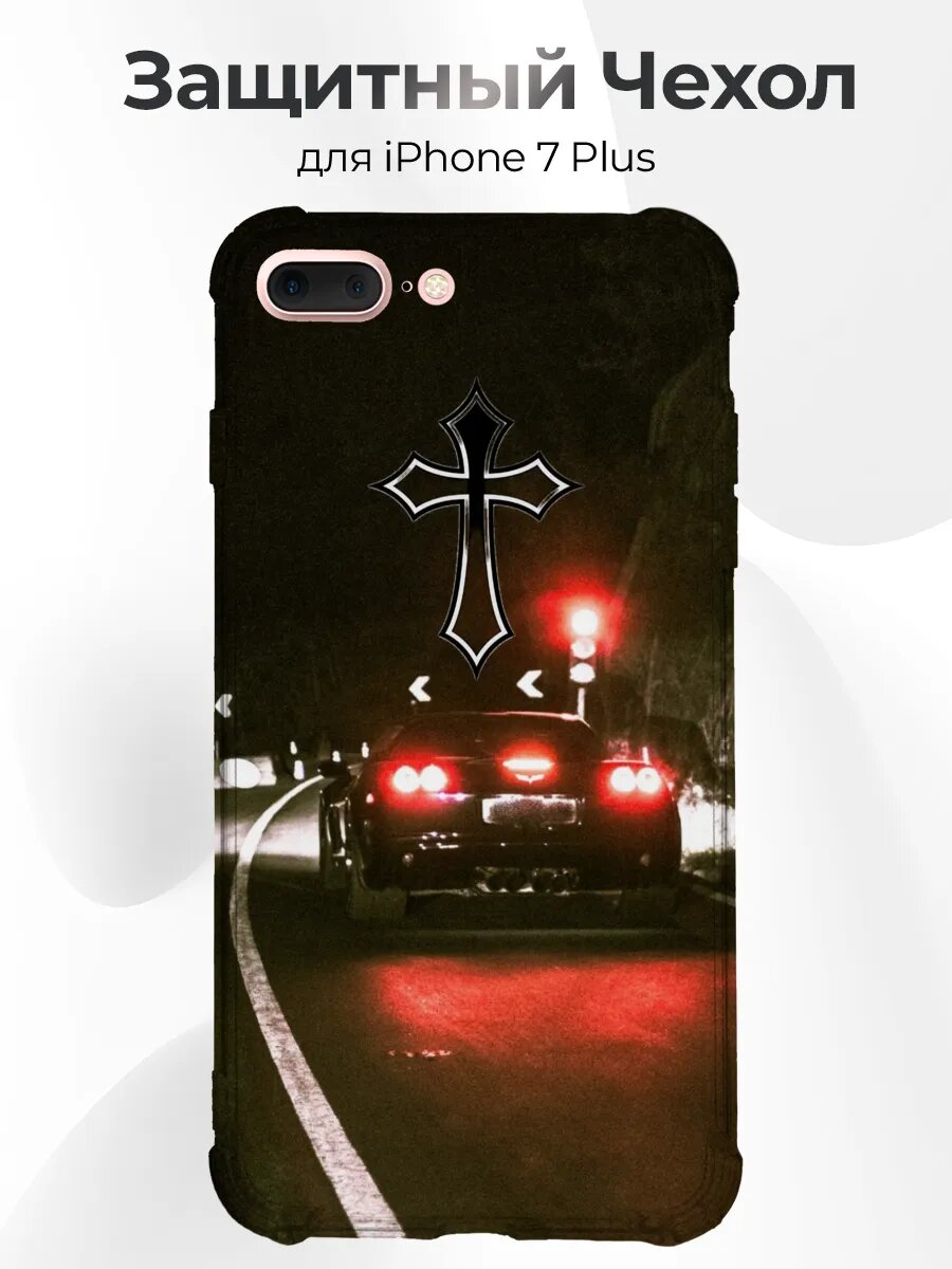 Чехол на iPhone 7/8 Plus черный Corvette C6