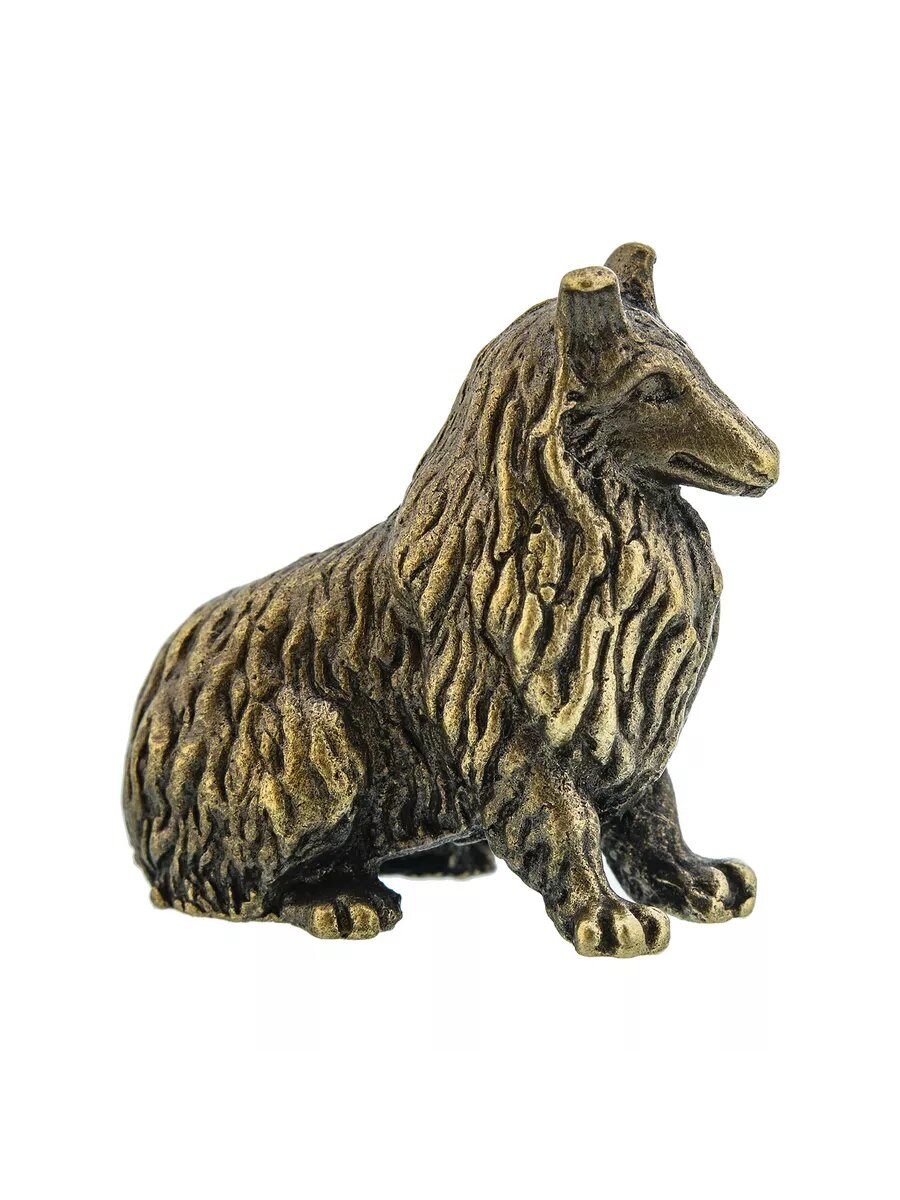 Бронзовая статуэтка "Собака Колли"