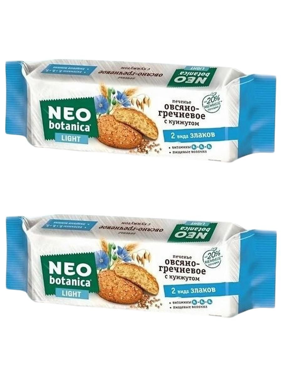 Neo-botanica печенье Light овсяно-гречневое с кунжутом, 280 гр - 2 штуки