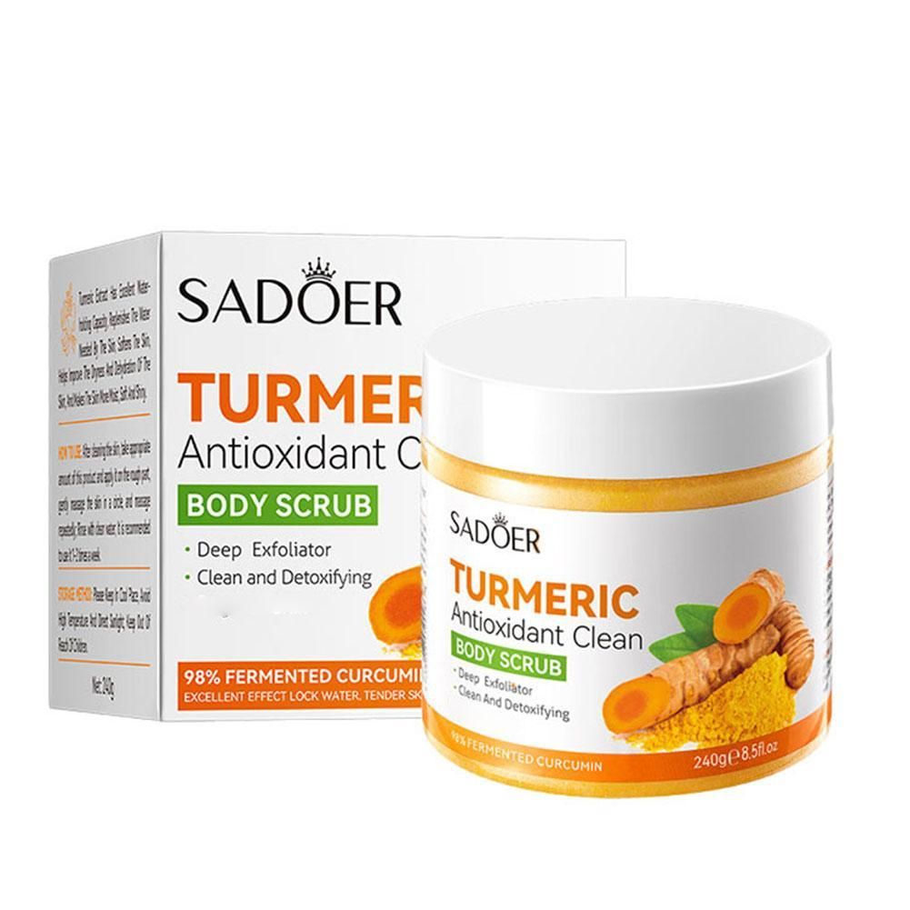 SADOER Скраб для тела с куркумой, антиоксидантный, 240 г