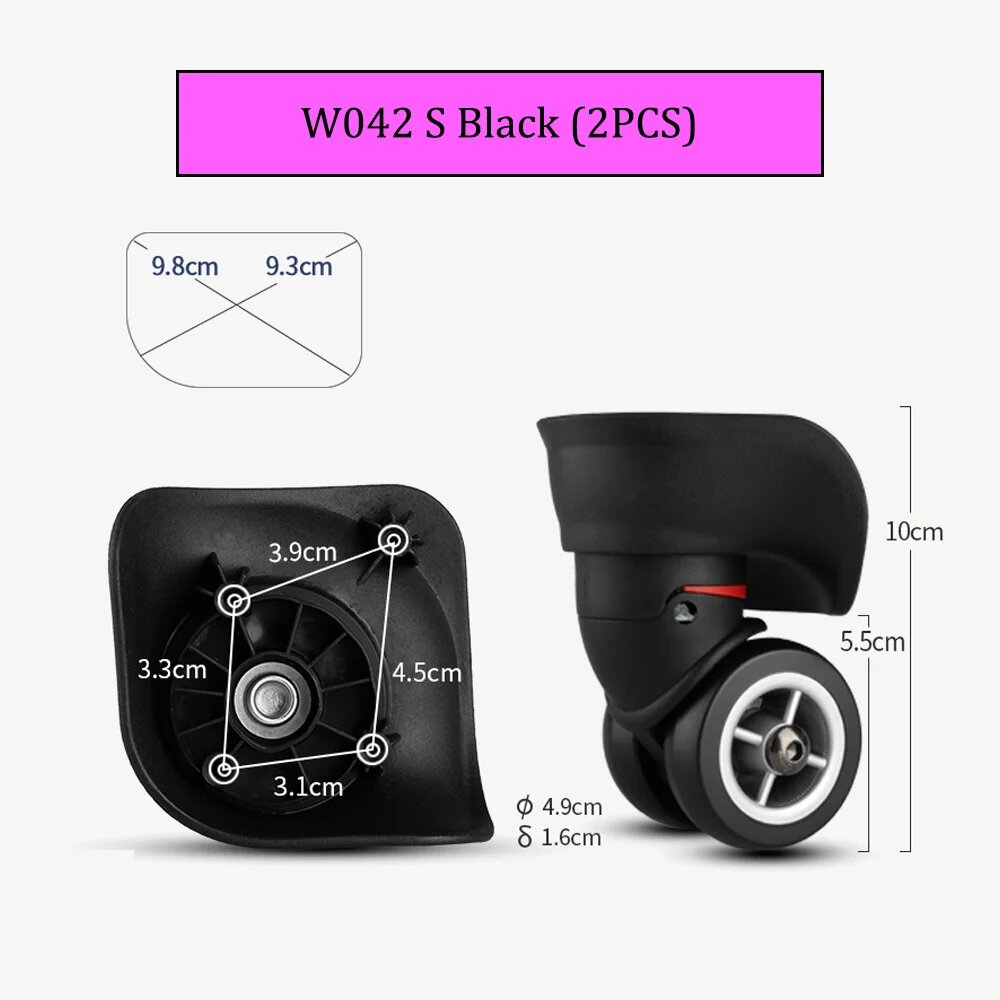Колеса для чемодана W042 S Black (2 шт.)
