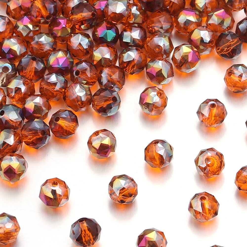 6/8/10mm 50pcs Austria 96-Face Transparent Ball Bead Crystal Glass Loose Beads for Jewelry Making DIY Bracelet Necklace Earrings