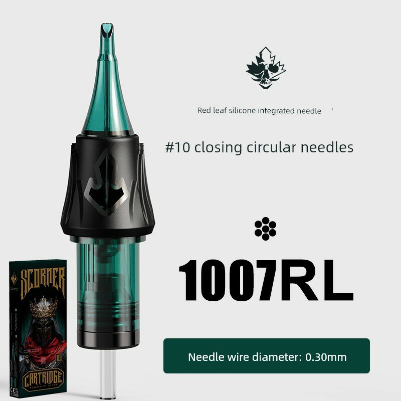 Одноразовый набор татуировочных игл 10 калибра с закрытым концом и 7 иглами для тонких линий