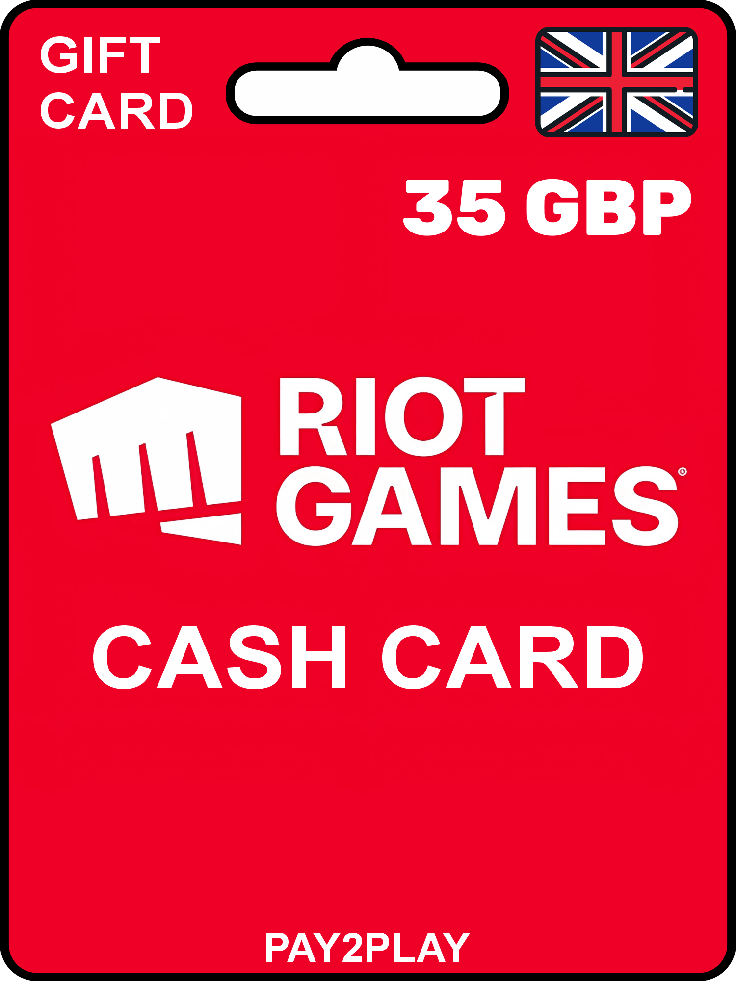 Подарочная карта Riot Games 35 GBP, Великобритания / цифровой код / Riot Cash Card United Kingdom, 35 GBP