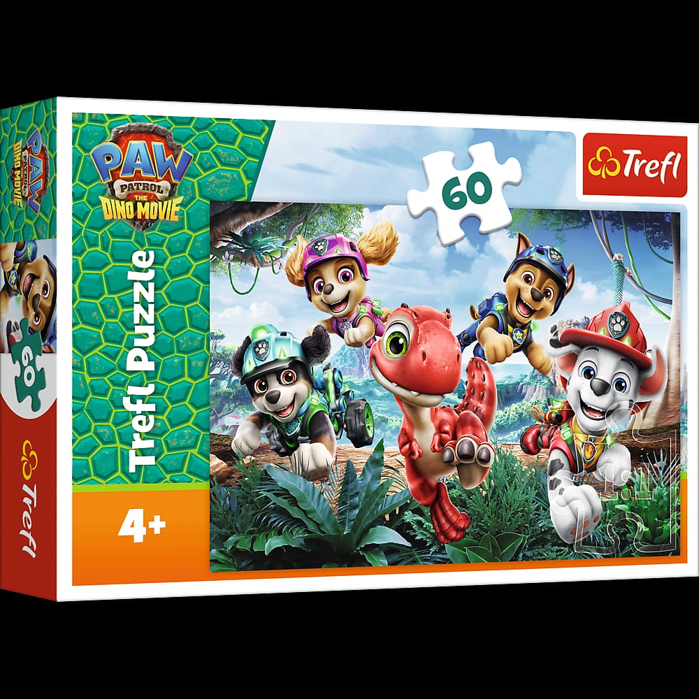 Пазл Trefl "Щенячий патруль" The Dino Movie Динозаврам на помощь, 60 элементов, 33x22 см