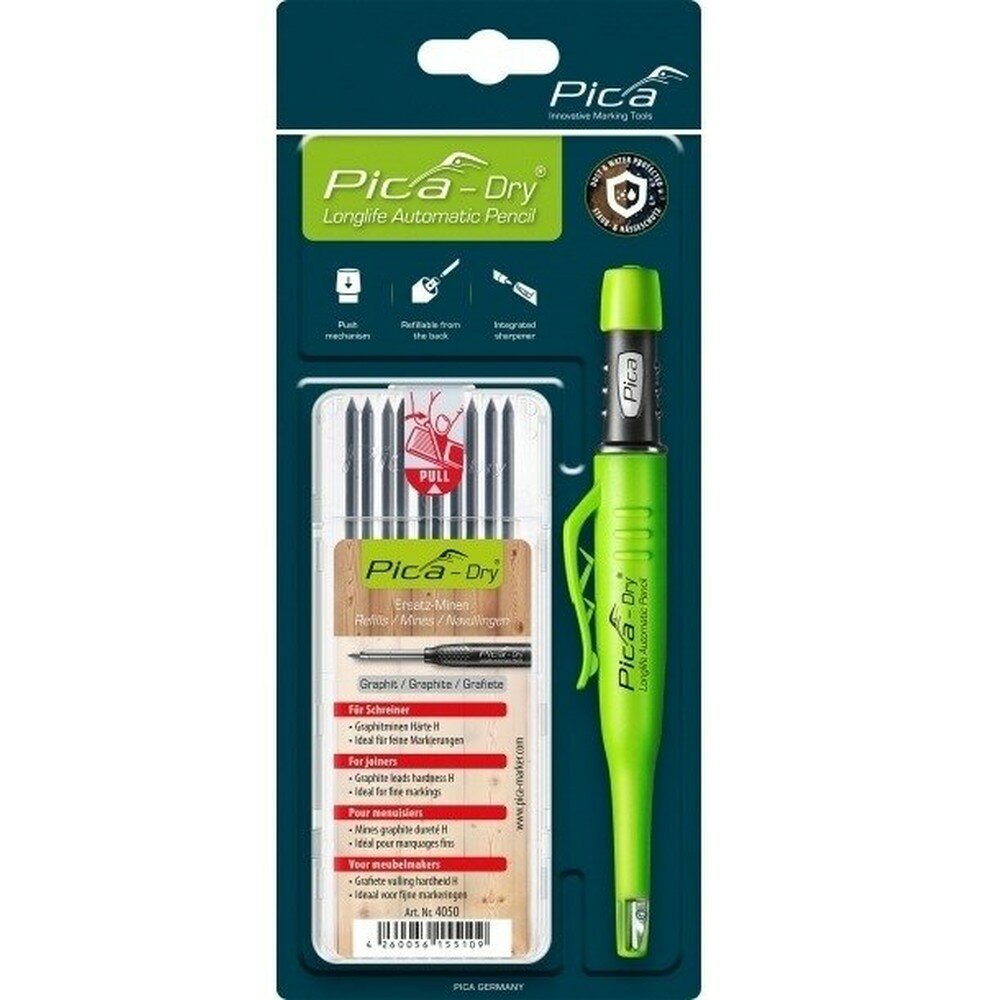 Набор карандаша Pica-dry и 10 грифелей H (3030+4050) PICA-MARKER 30405