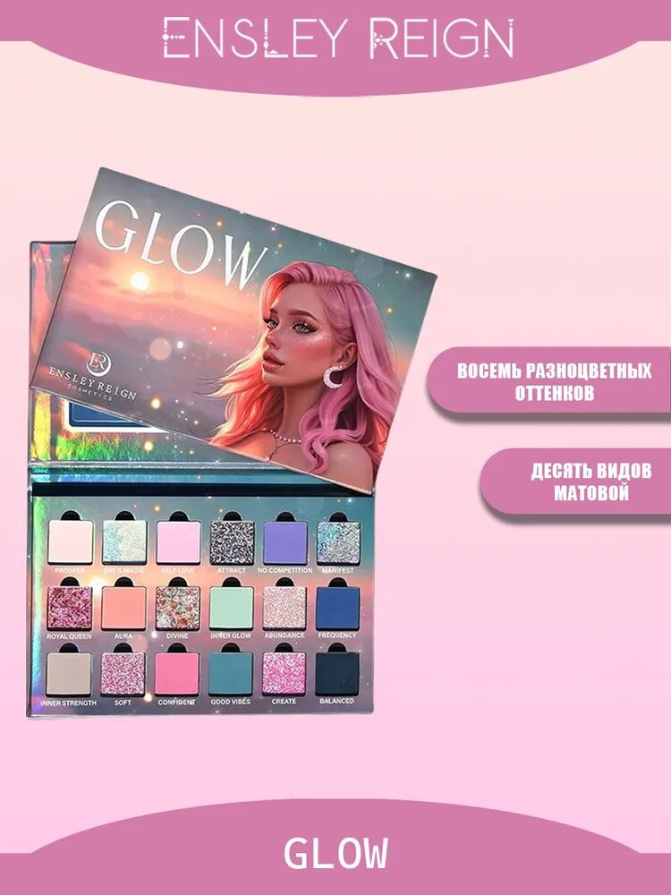 Палитра теней для век ENSLEY REIGN , Многоцветный, матовый, США - GLOW