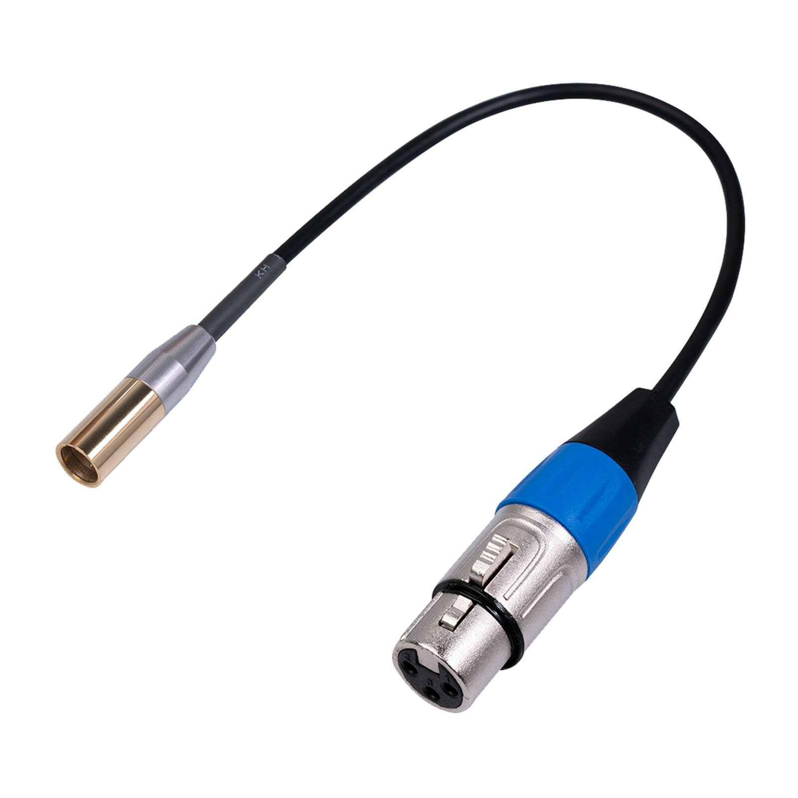 Миниатюрный аудиокабель XLR «папа» — 3-контактный XLR «мама» для микрофонов и микшеров, 0,3 м.