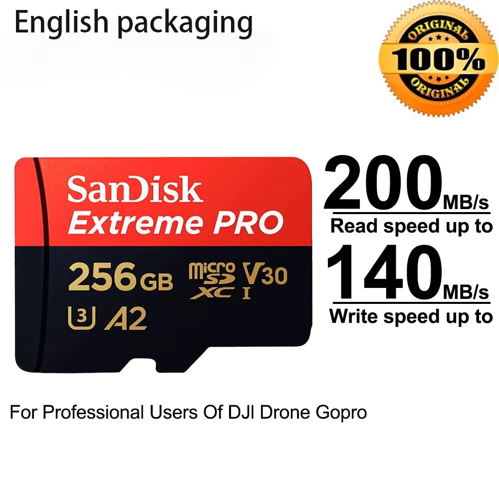 SanDisk Extreme PRO 256GB MicroSD V30 A2 200MB/s