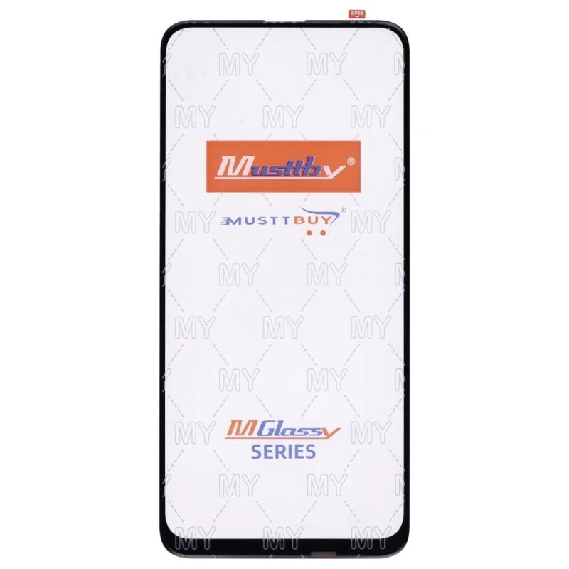 Стекло модуля для Huawei P Smart Z (STK-LX1) / Honor 9X/9X Premium / Y9s (STK-L21) / Y9 Prime 2019 + OCA (черный) (Musttby)