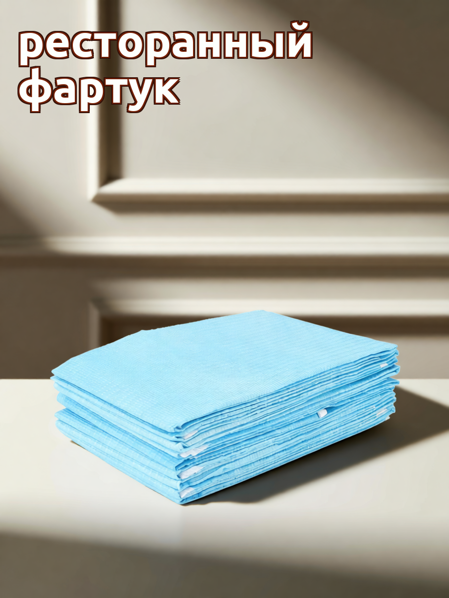 10 одноразовых нагрудников для приема пищи, для пожилых людей, инвалидов, для защиты одежды во время еды.