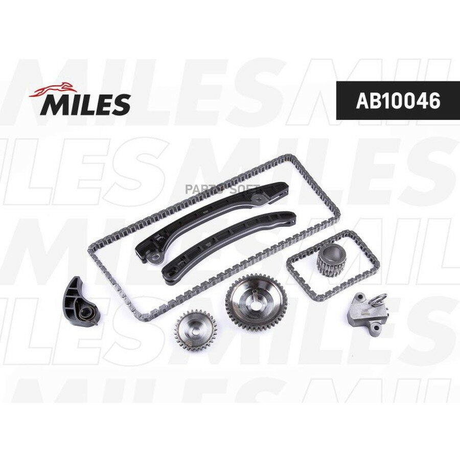 Комплект цепи ГРМ NISSAN 1.6i HR16DE 10- co звездочками MILES MILES AB10046 | цена за 1 шт