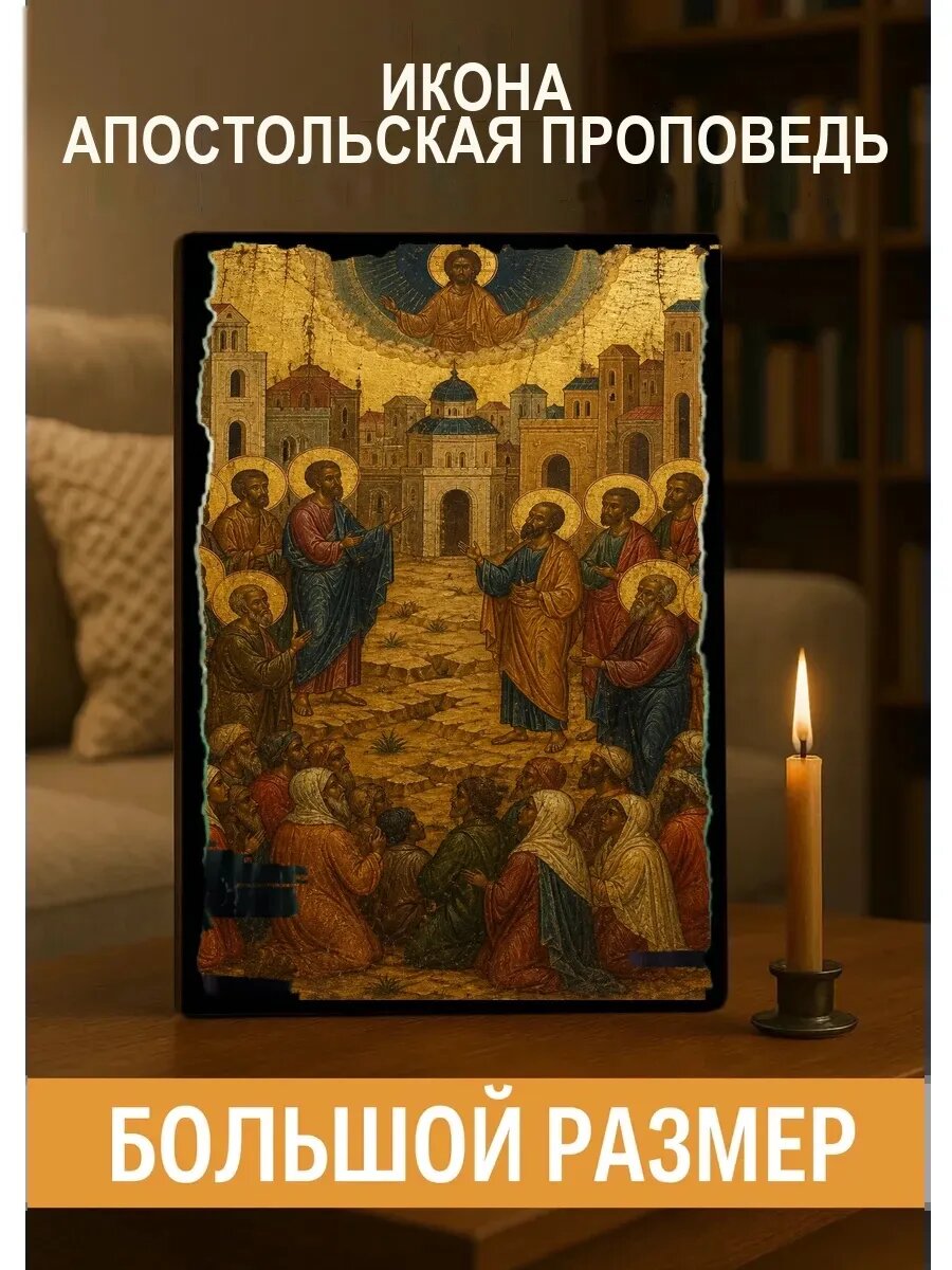 Икона Апостольская Проповедь, на дереве, 30×40 см, освящённая