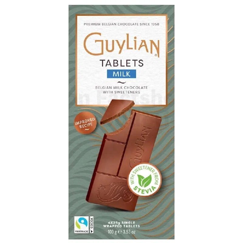 Шоколад GUYLIAN MILK молочный без сахара со стевией 100г