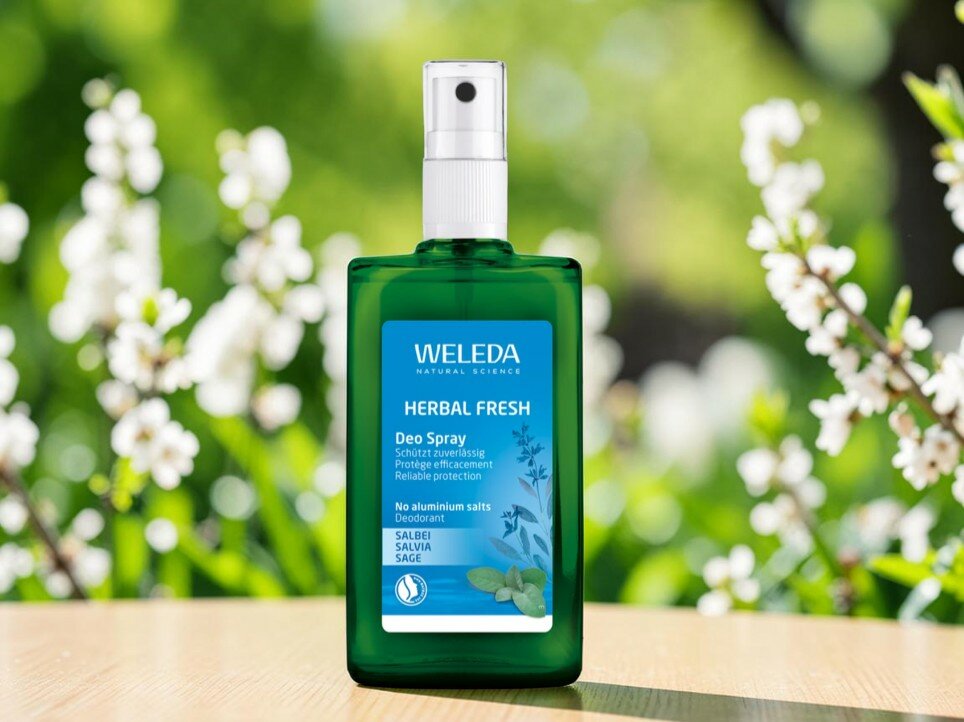 Дезодорант Weleda Herbal Fresh, без солей алюминия, спрей, шалфей, розмарин, тимьян, 100 мл
