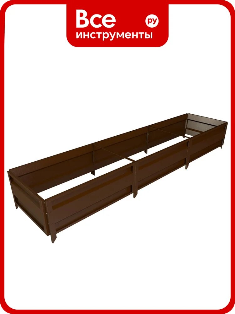 Сборная грядка Delta-Park GU 0.7х3 м, коричневая 30011_GU703Br
